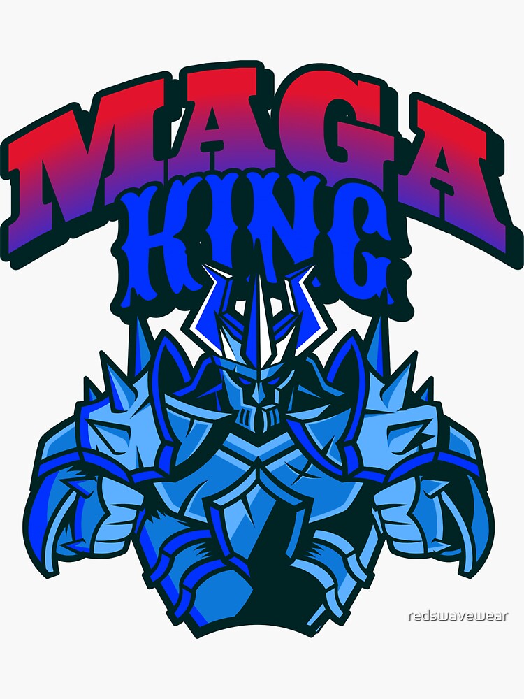 "MAGA King Gamer Logo" Sticker for Sale by redswavewear | Redbubble