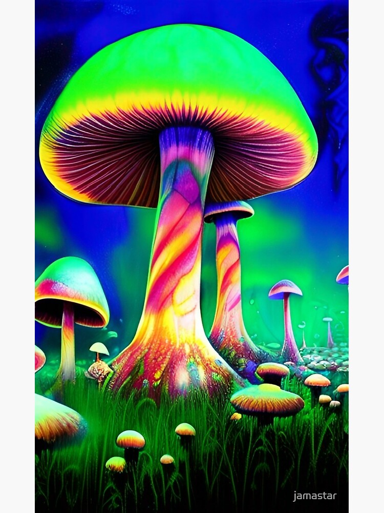 "Neon Mushroom " Sticker for Sale by jamastar | Redbubble
