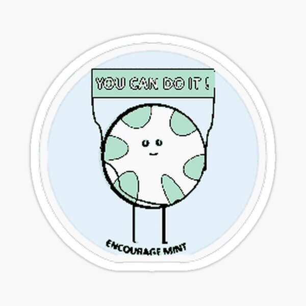 "Encourage Mint" Sticker for Sale by allstars007 | Redbubble