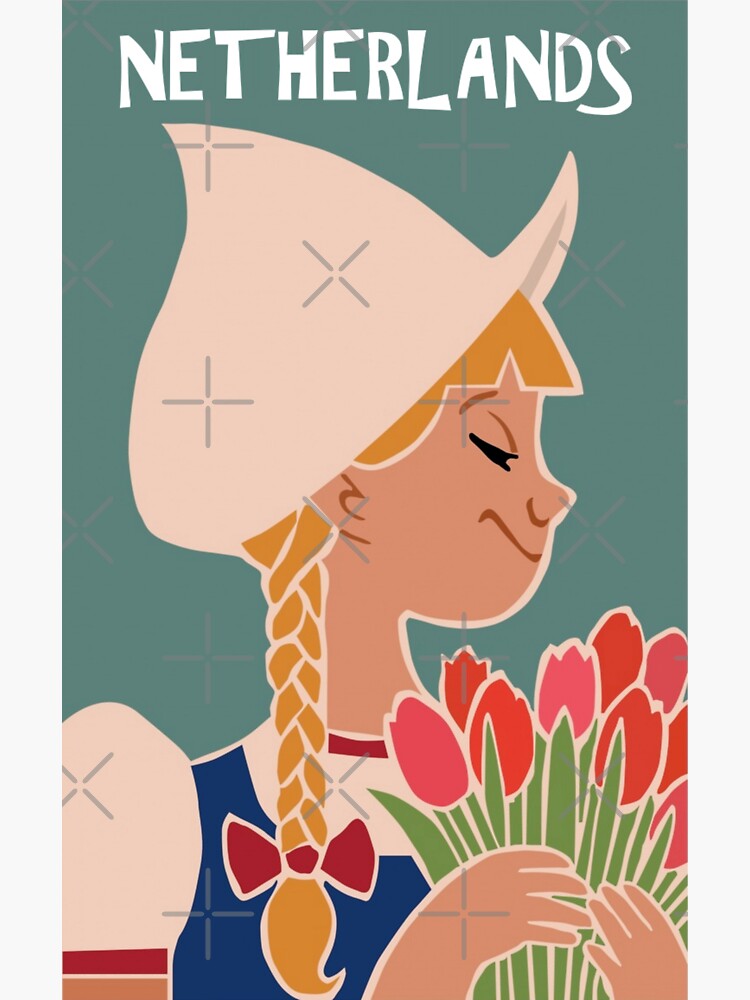 "Netherlands travel poster" Sticker for Sale by LaylaEvans1 | Redbubble