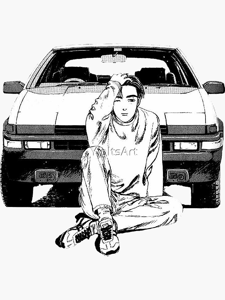 "Initial D" Sticker for Sale by YipItsArt | Redbubble
