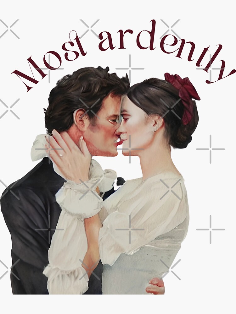 "Dear Mr. Darcy, Pride and Prejudice watercolor art, most ardently" Sticker for Sale by ...