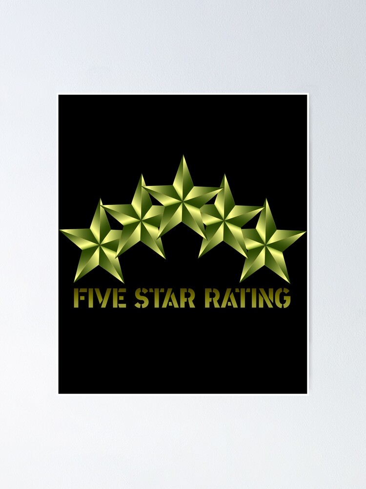 "best five star rating classic" Poster for Sale by TheAmazing1 | Redbubble