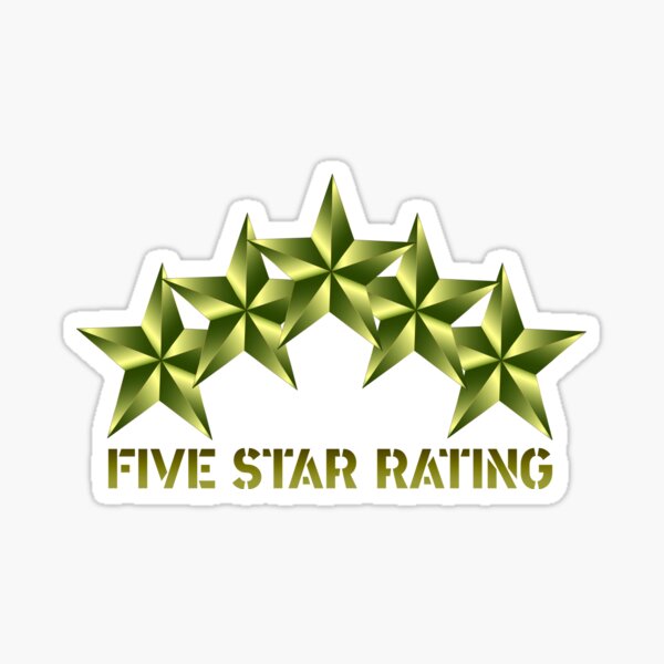 "best five star rating classic" Sticker for Sale by TheAmazing1 | Redbubble