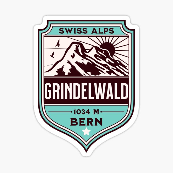 "Grindelwald - Switzerland Emblem" Sticker for Sale by PaperflyStudio ...