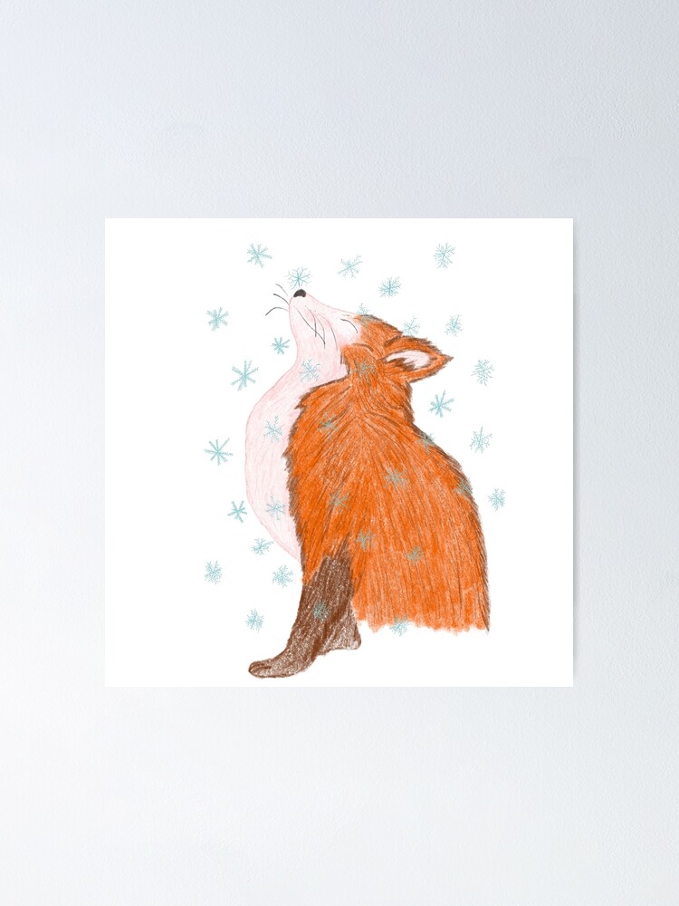 "The fox and the snowflake" Poster for Sale by Thesecretcolor | Redbubble