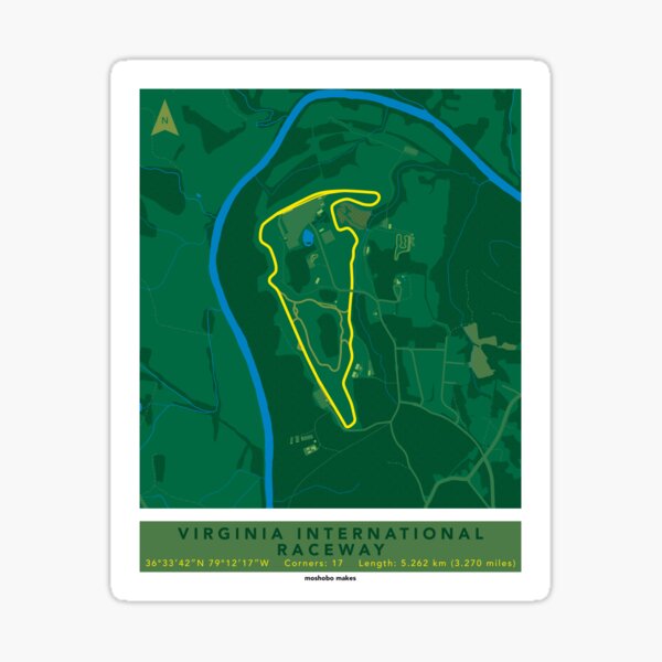 "Virginia International Raceway | Track Map for Poster Wall Art | Indy ...