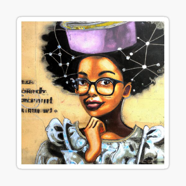 "Lil Miss Genius" Sticker for Sale by MiTurn | Redbubble