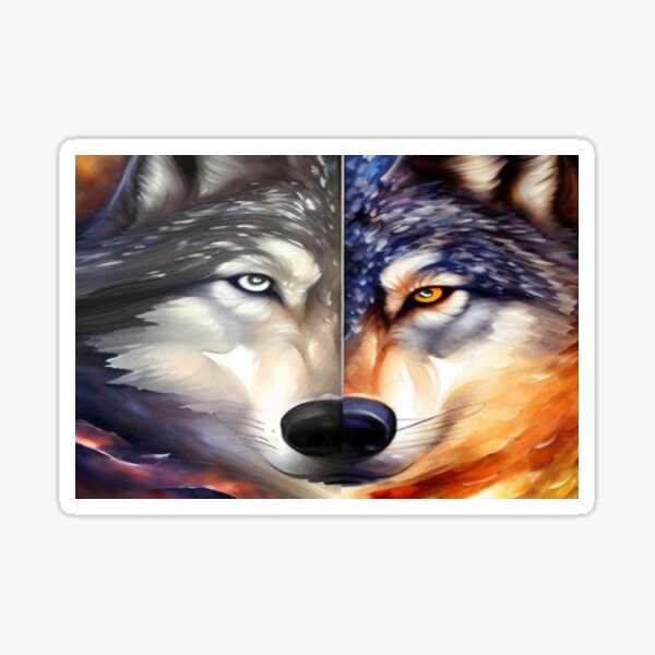 "Wolf Face" Sticker for Sale by Shadowbyte91 | Redbubble