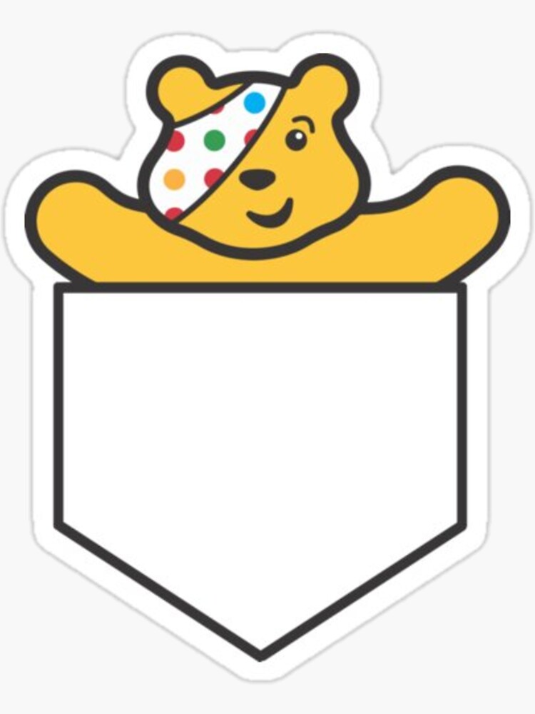 "tesco pudsey bear" Sticker for Sale by namipaliso | Redbubble
