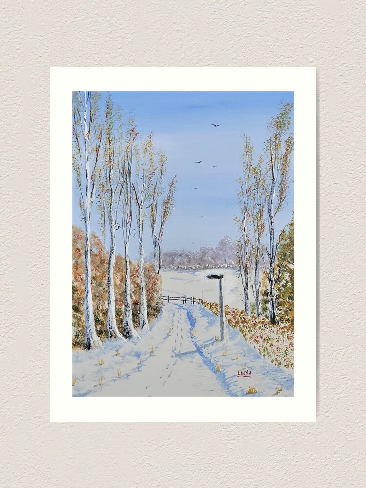 "A Winters path " Art Print for Sale by lumuart | Redbubble