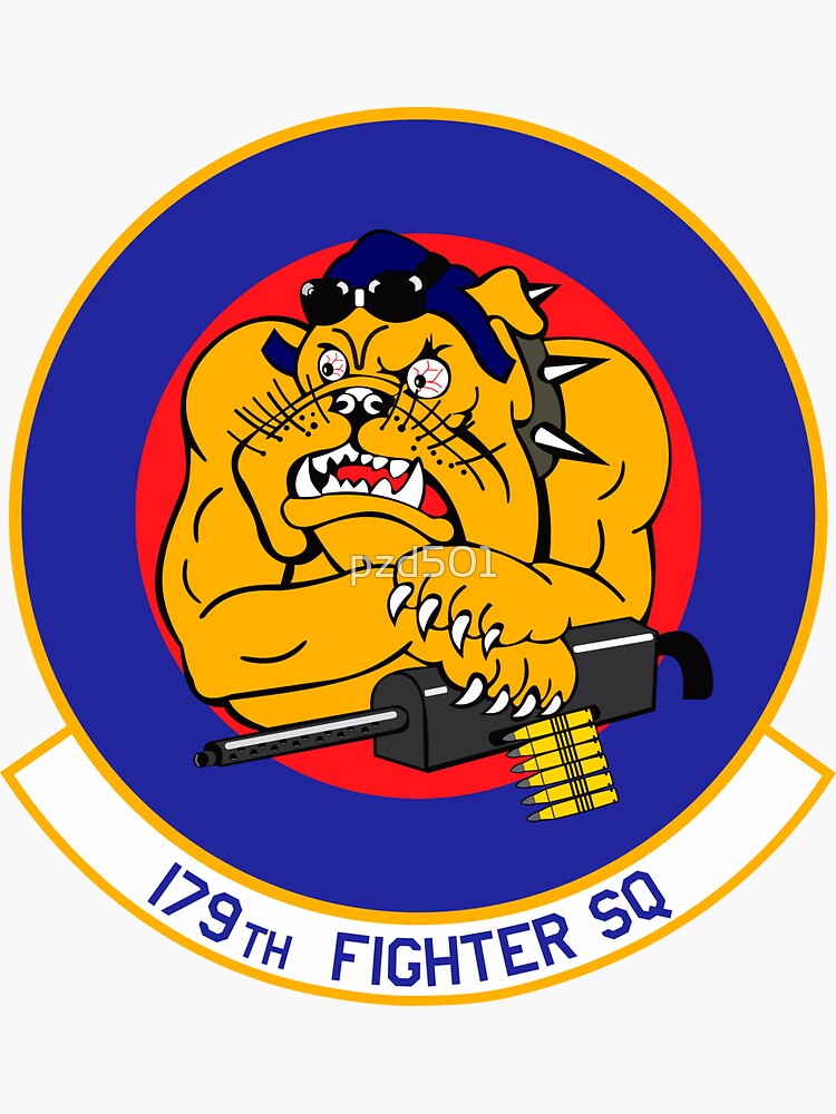"USAF - 179th Fighter Squadron - Clean Style" Sticker for Sale by ...
