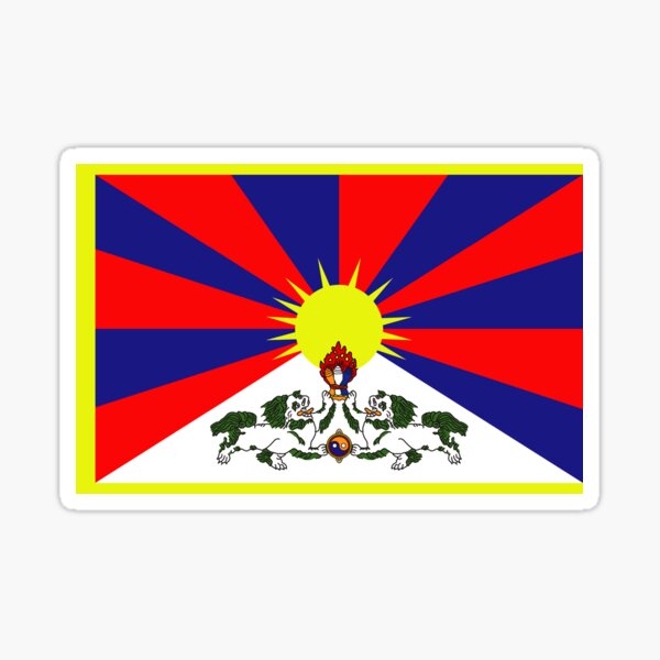 "Tibet Flag" Sticker for Sale by tsewangdorjee | Redbubble