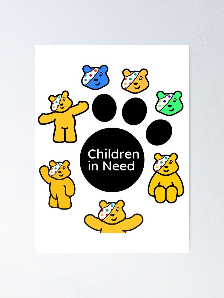 "Pudsey Bear Sticker Collection" Poster for Sale by Denel-Arts | Redbubble