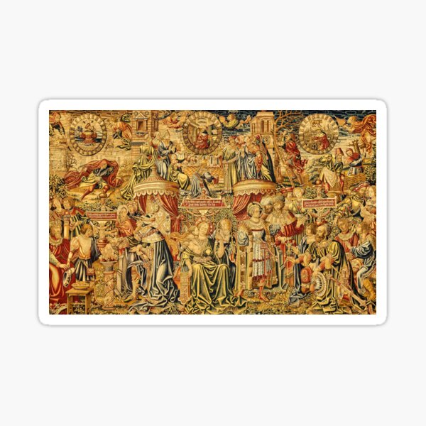 "The Twelve Ages of Man: from a Medieval Tapestry" Sticker for Sale by ...