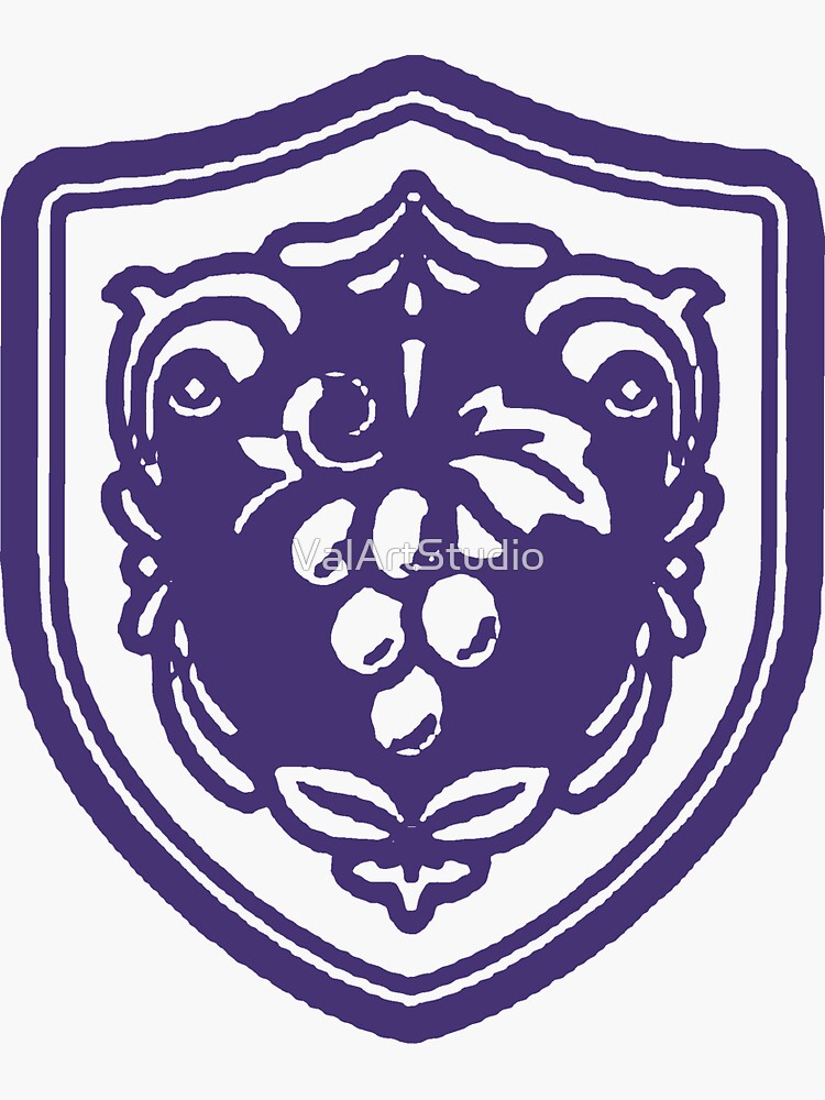 "Uva Academy logo inkblot" Sticker for Sale by ValArtStudio | Redbubble