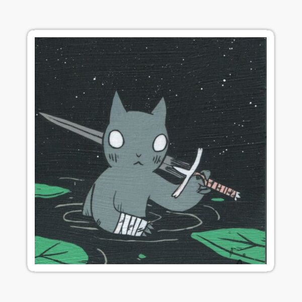 "Cat warrior wanderer" Sticker for Sale by DetectiveChase | Redbubble