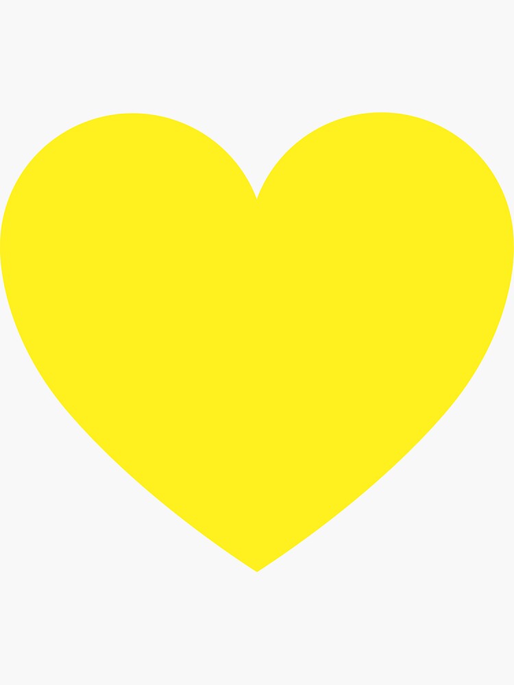 "Neon Yellow Heart Black Background" Sticker for Sale by GemsAnatomy ...