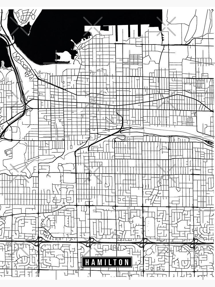"Hamilton, Canada Street Map" Art Board Print for Sale by InkistPrints ...