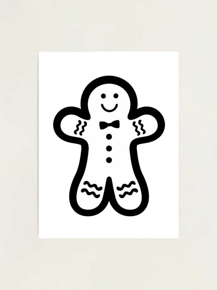Gingerbread Man Clip Art Black And White