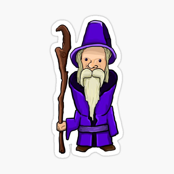 "Wizard" Sticker for Sale by LazyDreams | Redbubble