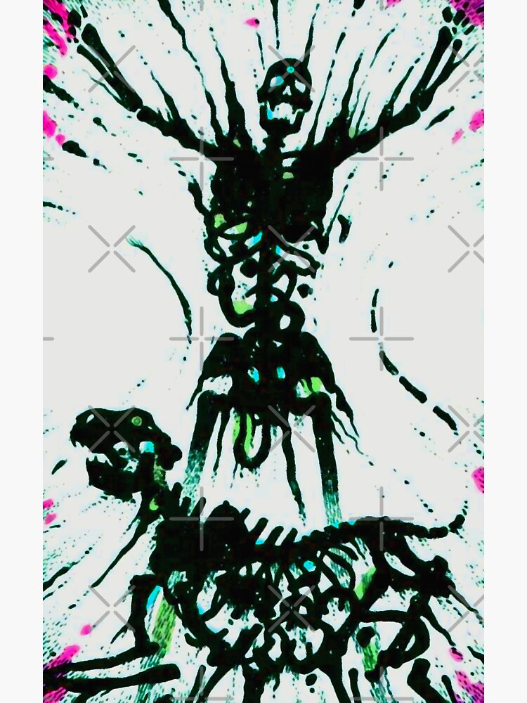 "vaporized skeleton and dog skeleton" Sticker for Sale by ...
