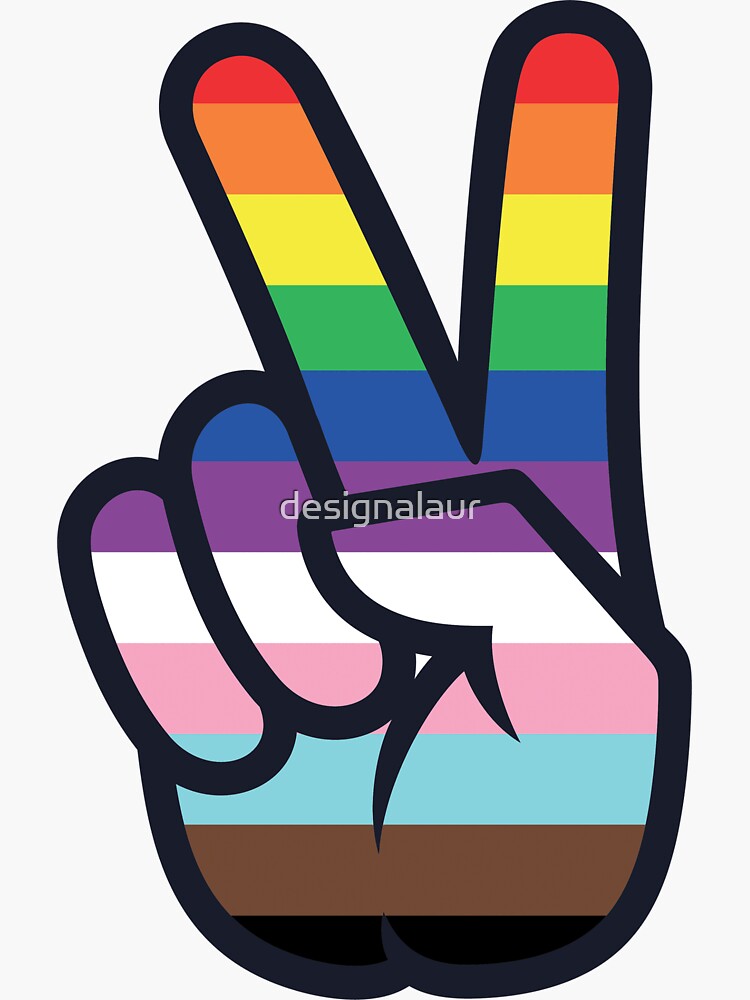 "LGBTQ+ Pride and Peace" Sticker for Sale by designalaur | Redbubble