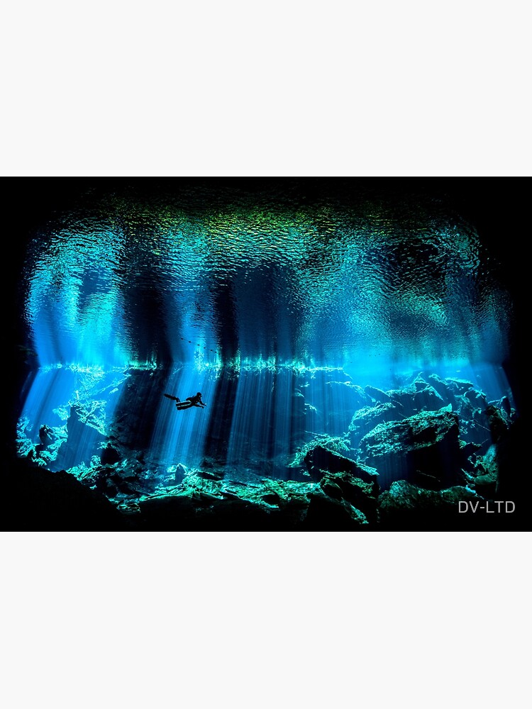 "Cave Diving Scuba Diver Underwater Dive" Photographic Print by DV-LTD ...