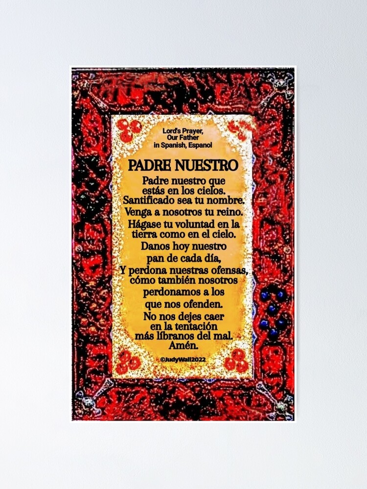 Póster «Español 3, Padre Nuestro, Padre Nuestro, Padre Nuestro,» de ...