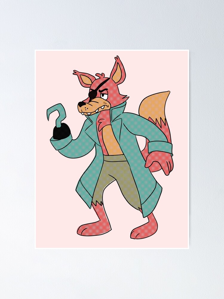 "Screentone Captain Foxy" Poster for Sale by LydiaisTired | Redbubble