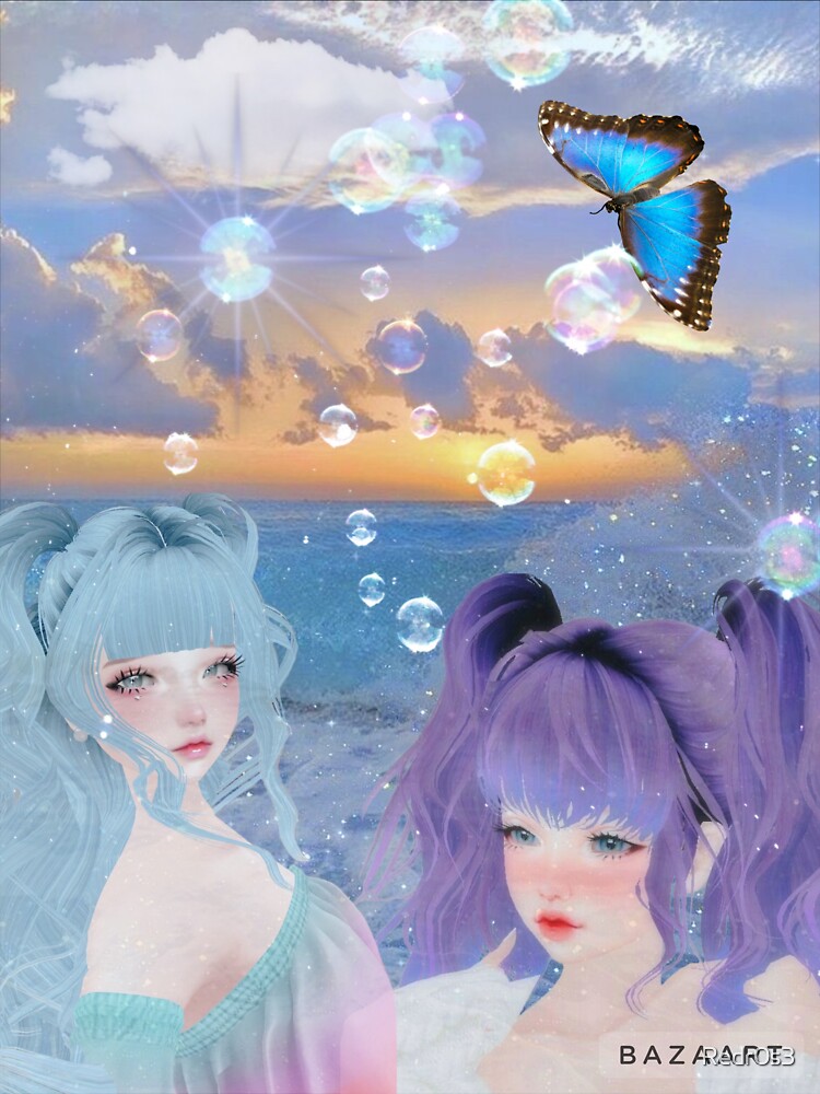 "Tranquility Imvu edit" Sticker for Sale by Redr0s3 | Redbubble