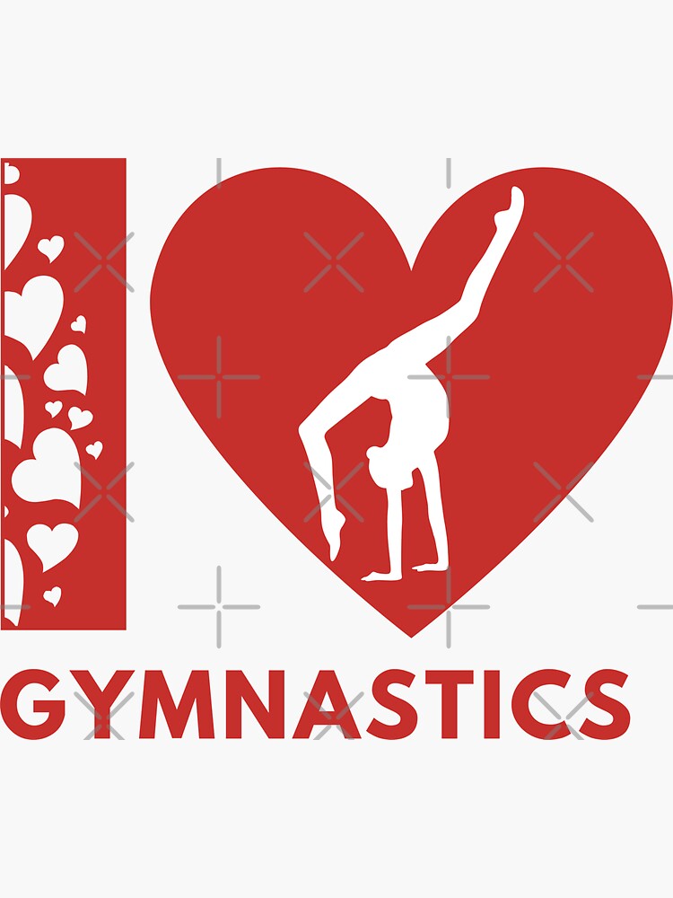 "i love gymnastics" Sticker for Sale by Celebrity-go | Redbubble