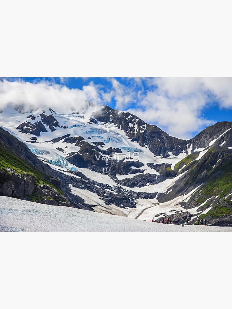 "USA. Alaska. Snow Field with Glaciers." Sticker for Sale by vadim19 ...