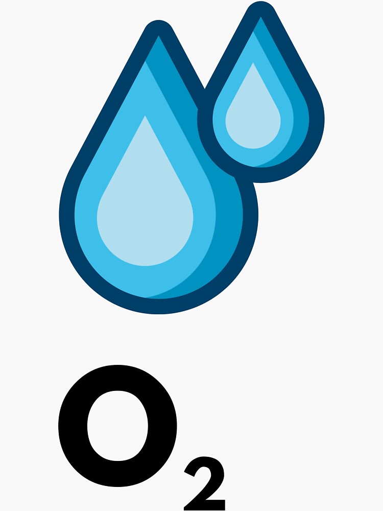 "water O2" Sticker for Sale by shop-everywhere | Redbubble