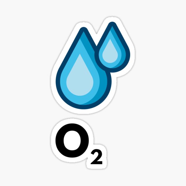 "water O2" Sticker for Sale by shop-everywhere | Redbubble