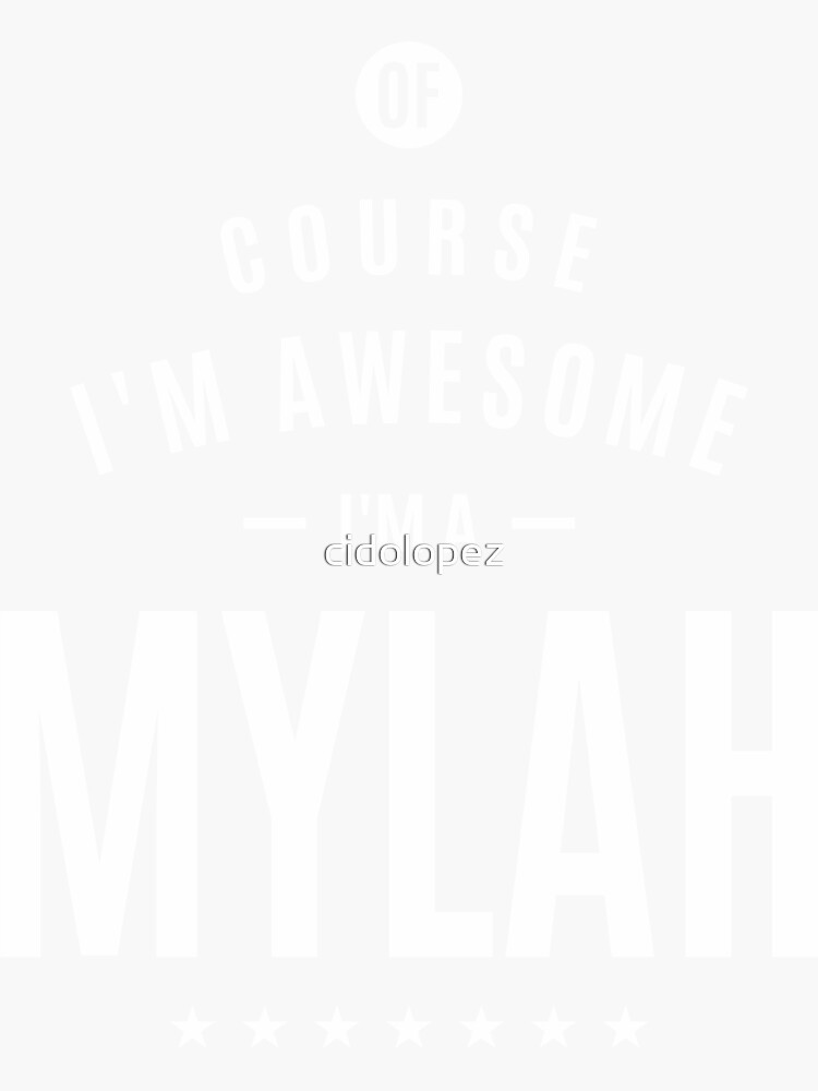 "Mylah Personalized Name" Sticker for Sale by cidolopez | Redbubble