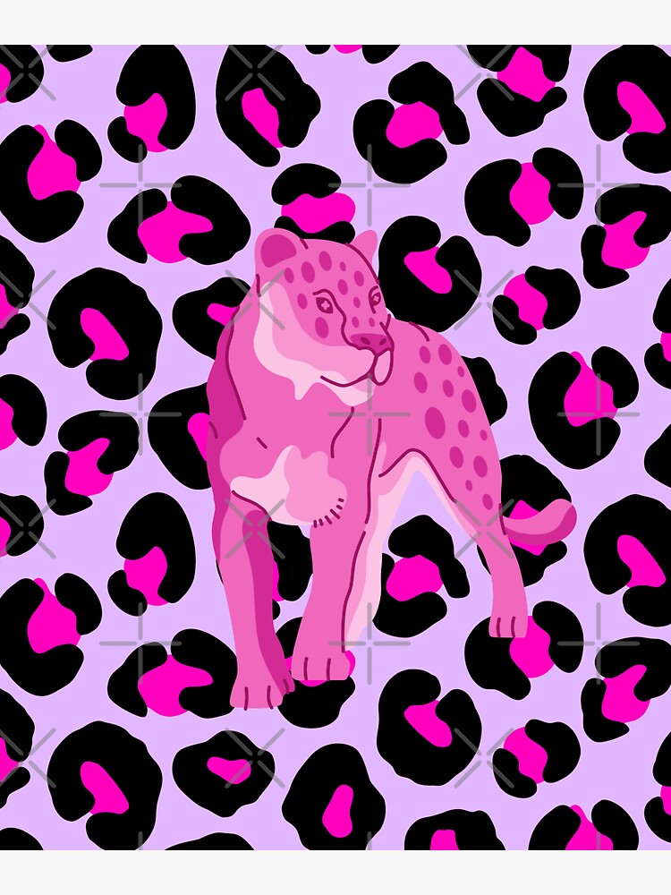 "Pink leopard pattern leopardpink purple best gift for her" Sticker for ...