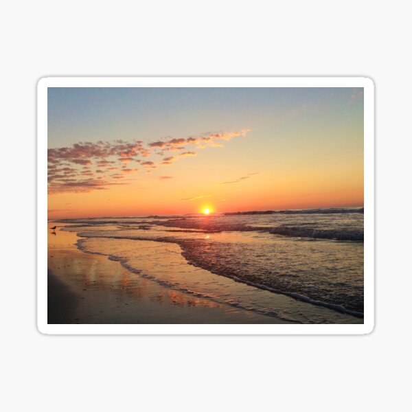 "Calming Beach Sunrise" Sticker for Sale by StudioRosebud | Redbubble