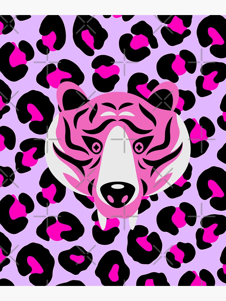"pink cheetah/leopard aesthetic" Sticker for Sale by BasmatiShop ...