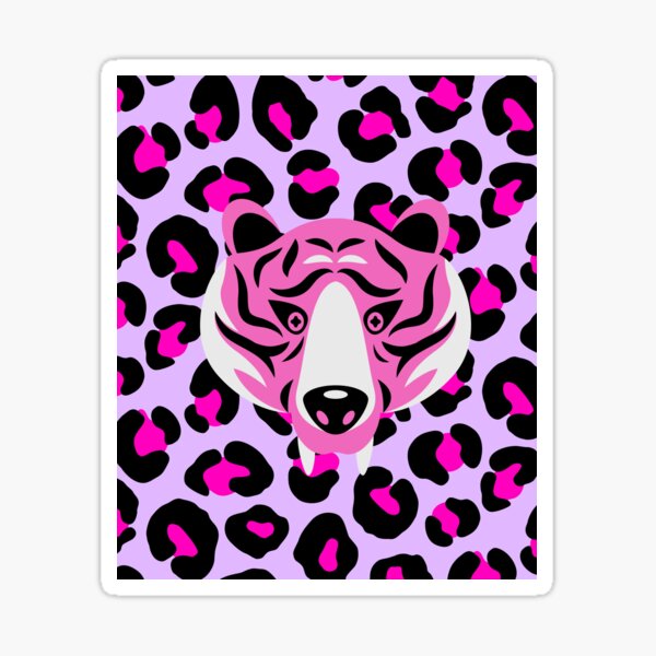 "pink cheetah/leopard aesthetic" Sticker for Sale by BasmatiShop ...