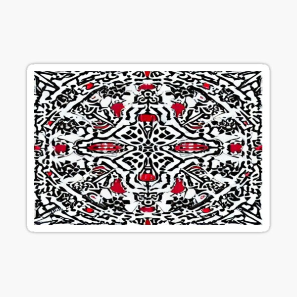 "Red and Black Abstract" Sticker for Sale by calibrit | Redbubble