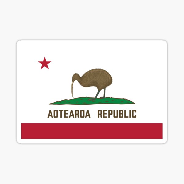 "Aotearoa Republic Kiwi Flag New Zealand" Sticker for Sale by GEEK ...