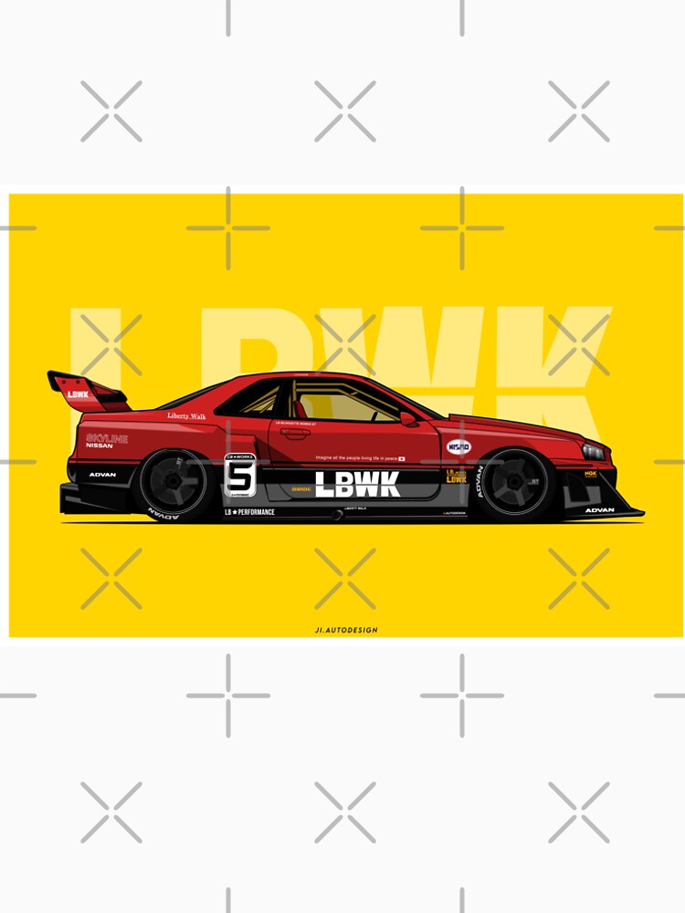 "Nissan Skyline R34 GT-R Liberty Walk Silhouette - Poster" T-shirt for ...
