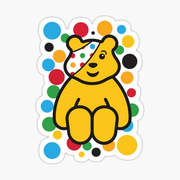 "tesco pudsey bear" Sticker for Sale by casablanca10 | Redbubble