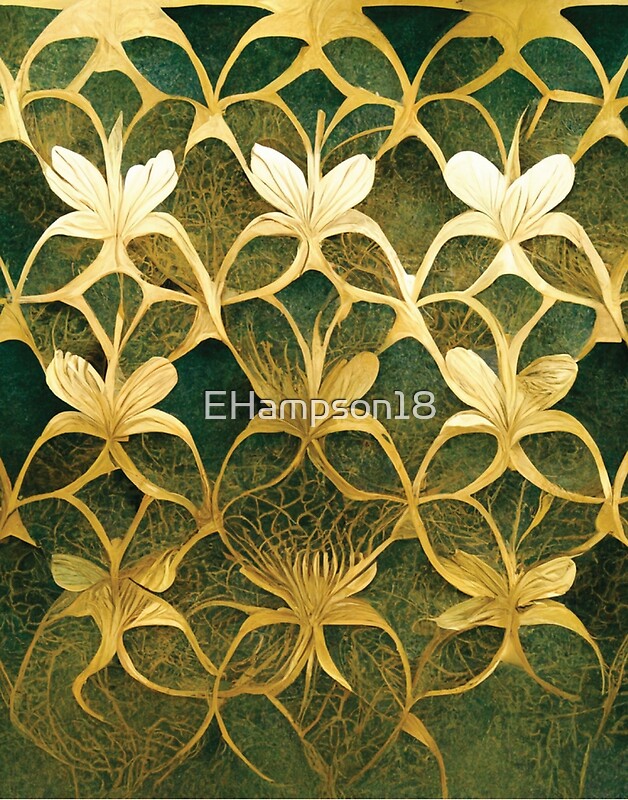 "Art Deco-Inspired Floral Pattern" by EHampson18 | Redbubble