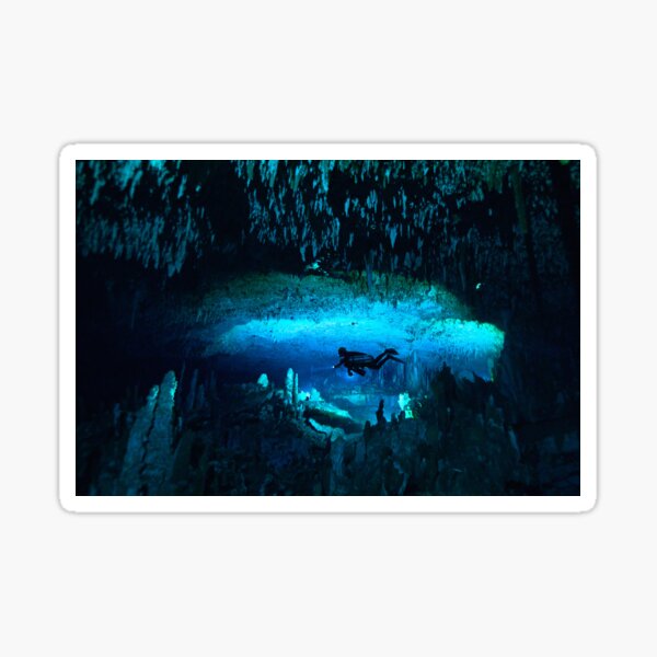 "Cave Diving - Underwater Caving Scuba Diver" Sticker for Sale by DV ...