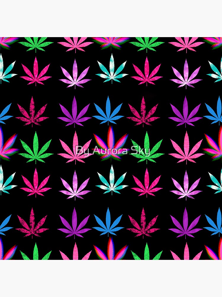 "Psychedelic Trippy Hippie Leaf Pattern" Sticker for Sale by ...