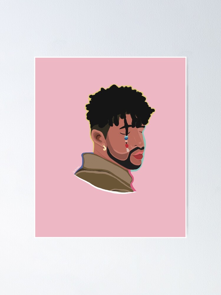 "Bad Bunny Cartoon" Poster for Sale by DalissaNieves | Redbubble