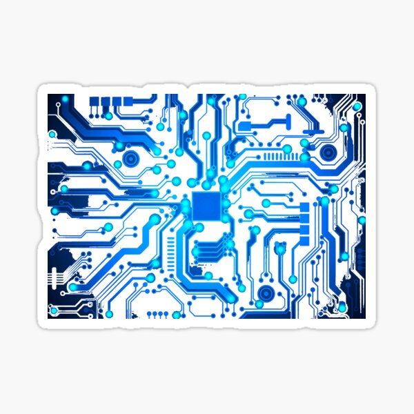 "Blue Circuit Board " Sticker for Sale by Jen K Wilson | Redbubble