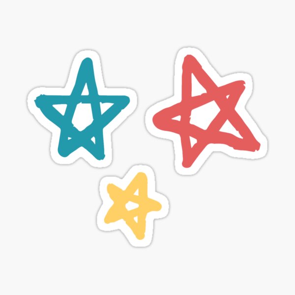 "stars , Bright ,Cartoon" Sticker for Sale by 22jalnar | Redbubble
